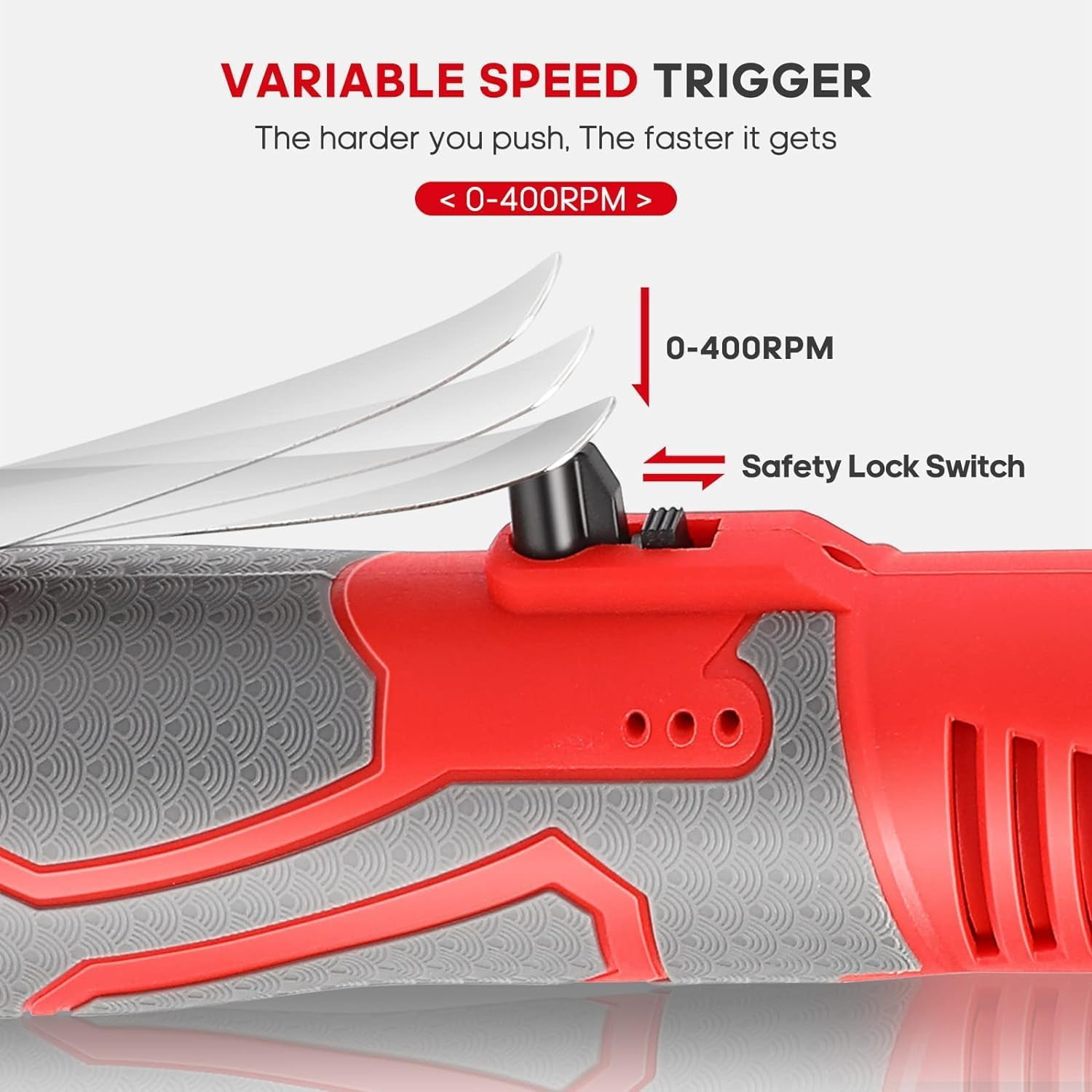18V Cordless Ratchet Wrench, 3/8" Electric Wrenches Set 45 ft-lbs ...