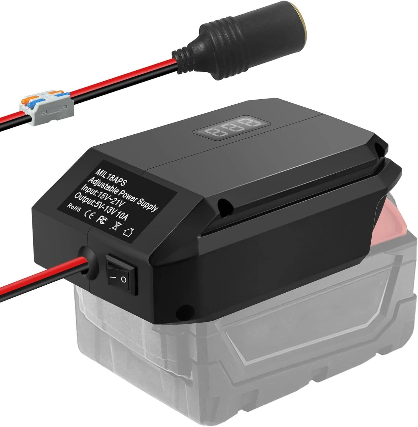 18V to 12V Step Down Converter For Power Wheel Adapter for Milwaukee ...