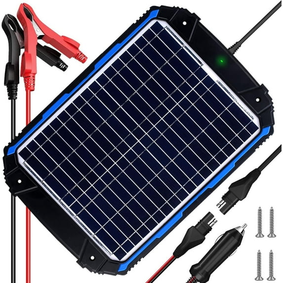 18W 12V Solar Trickle & Maintainer , Built-in Intelligent MPPT Charge ...