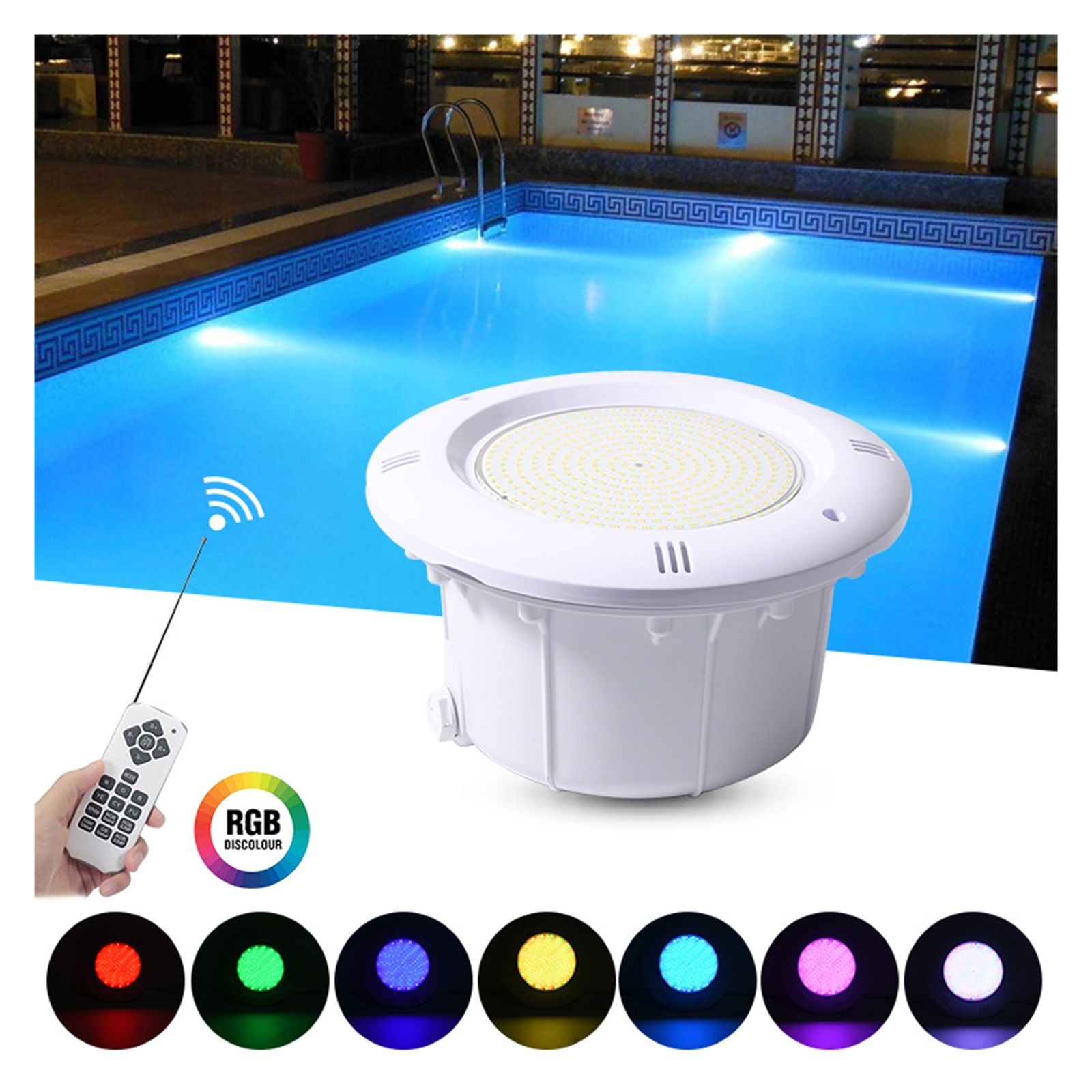 LED Pool Light 12V 3500LM Colorful LED Swimming Pool Light - Remote ...