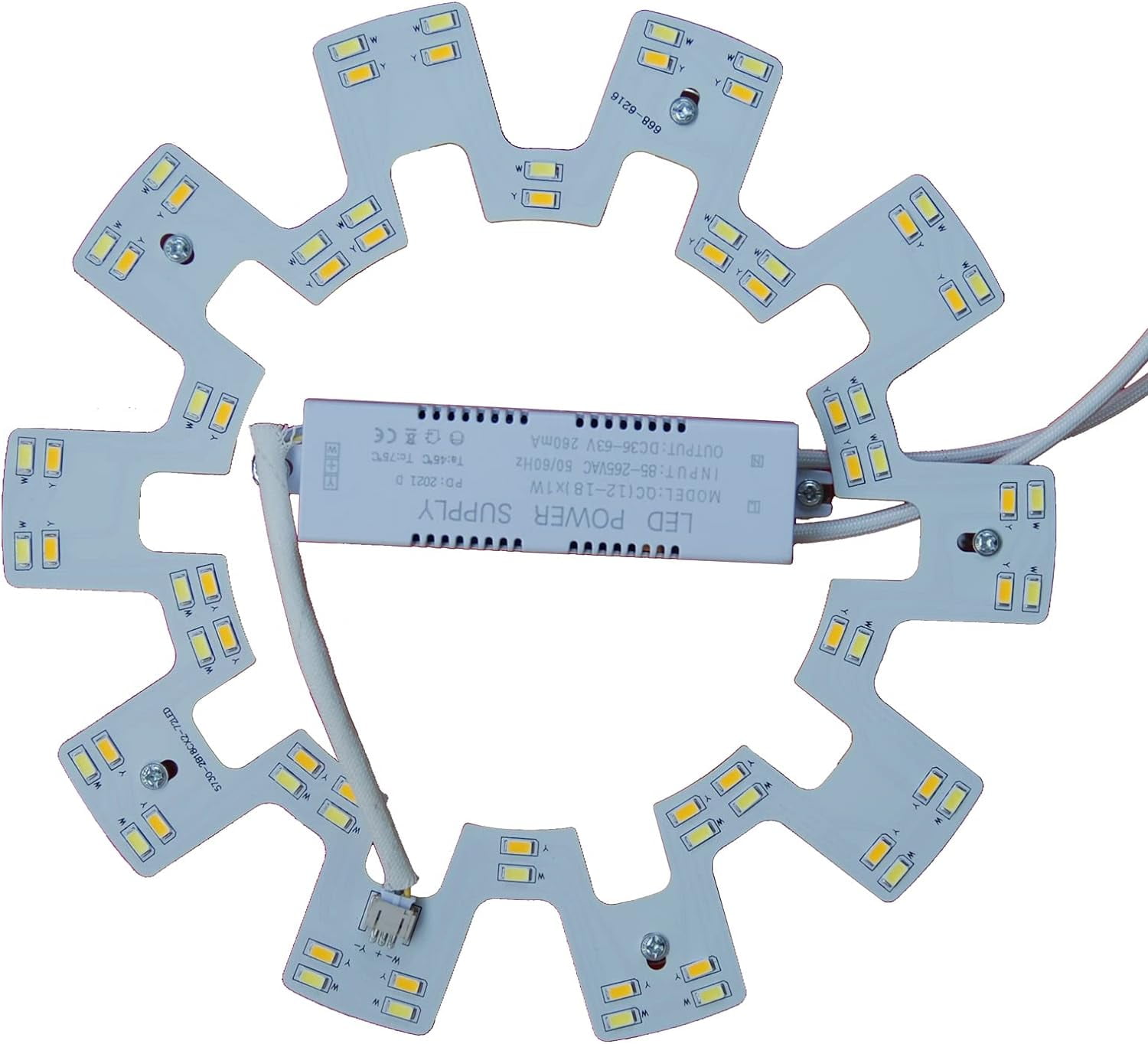 18W 3 Color Temperature LED Flush Mount Ceiling Fan Light Kit ...