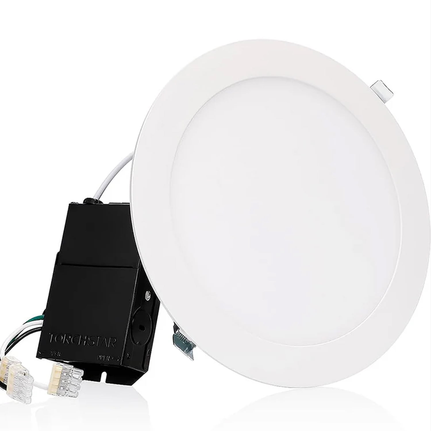 18W 8 Inch Slim LED Recessed Light with J-Box, White, 4000K Cool White ...