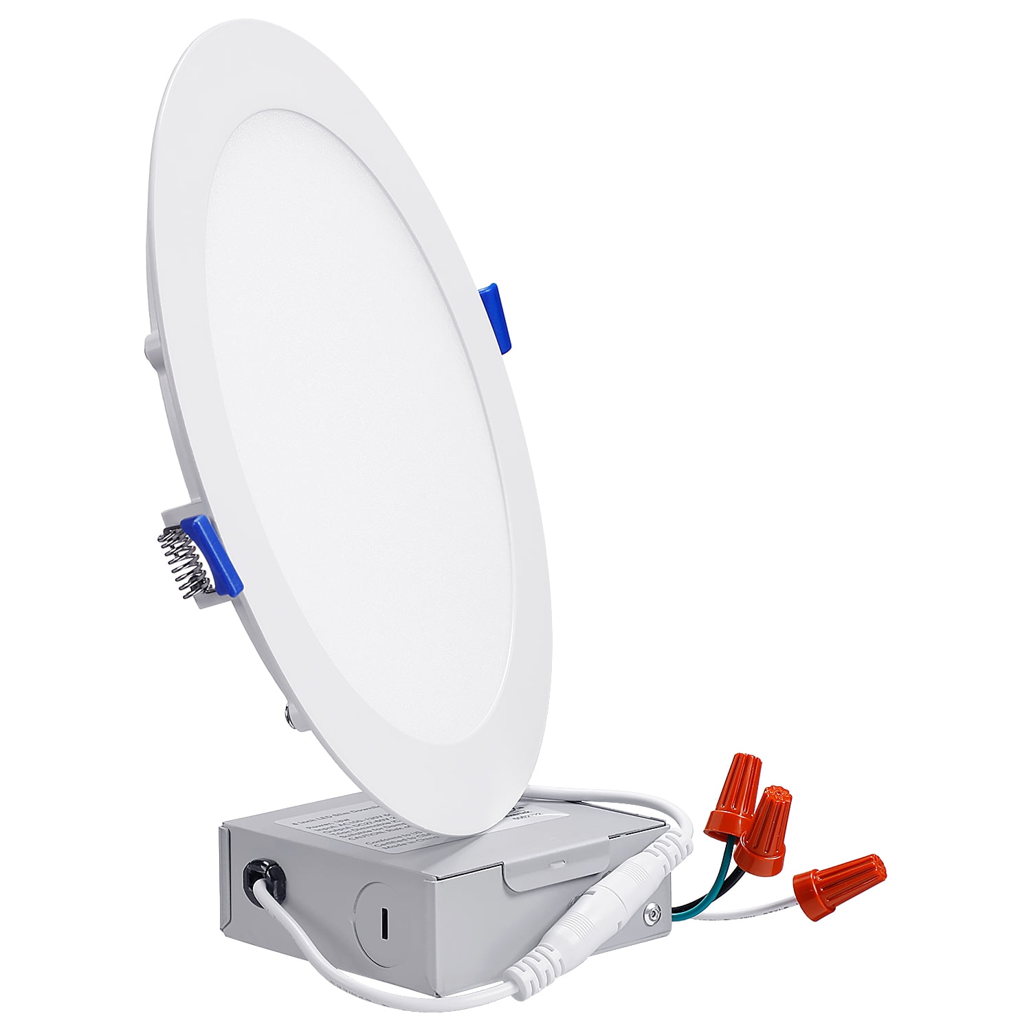 18W 8 Inch Ultra-Thin Recessed Ceiling Light with J-Box, 5000K Daylight ...