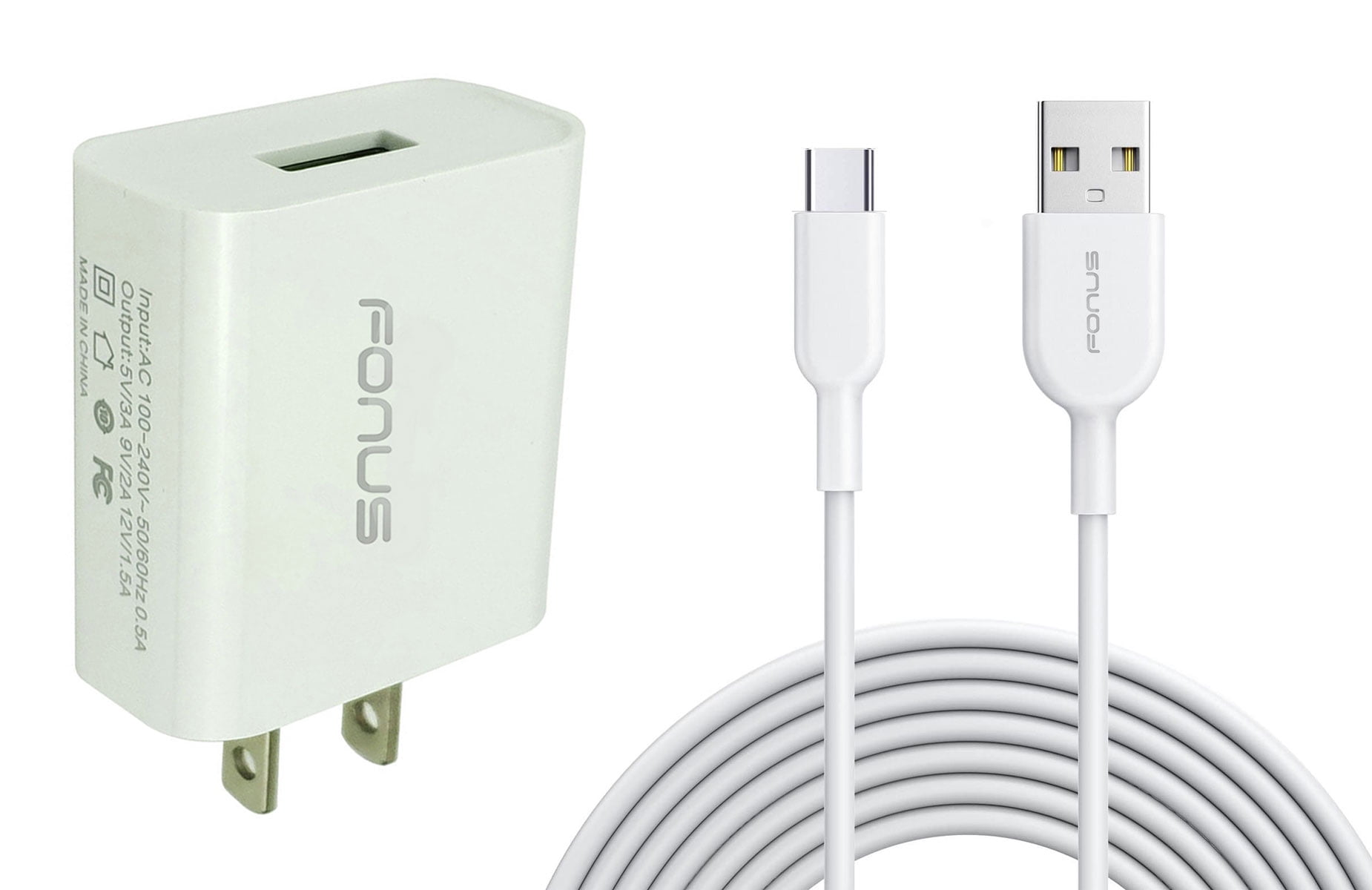 18W Fast Home Charger 6ft Long USB-C Cable for Samsung Galaxy S25/Edge ...