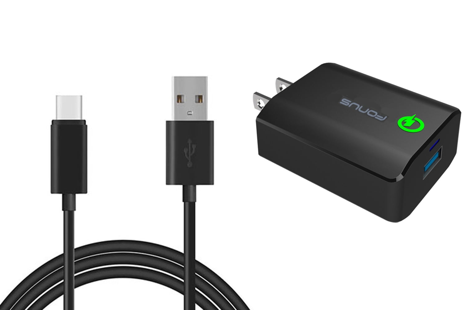 18W Fast Home Charger for Samsung Galaxy S24 FE - 6ft USB Cable Type-C ...