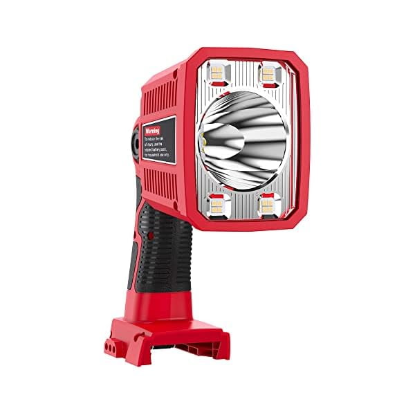 18W Flashlight for Milwaukee M18 18V Lithium-ion Battery, 1250LM ...