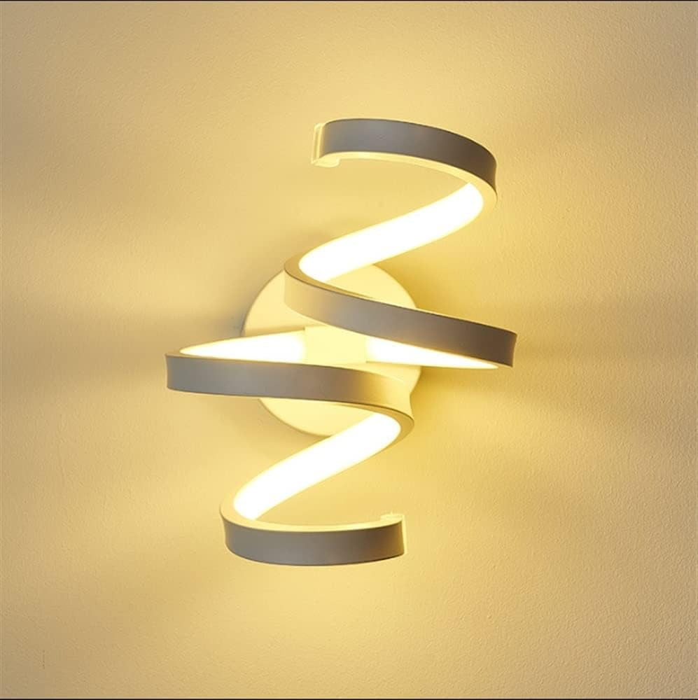 18W LED Spiral Wall Lamp Aluminum Lamp Body Acrylic Lampshade Wall ...