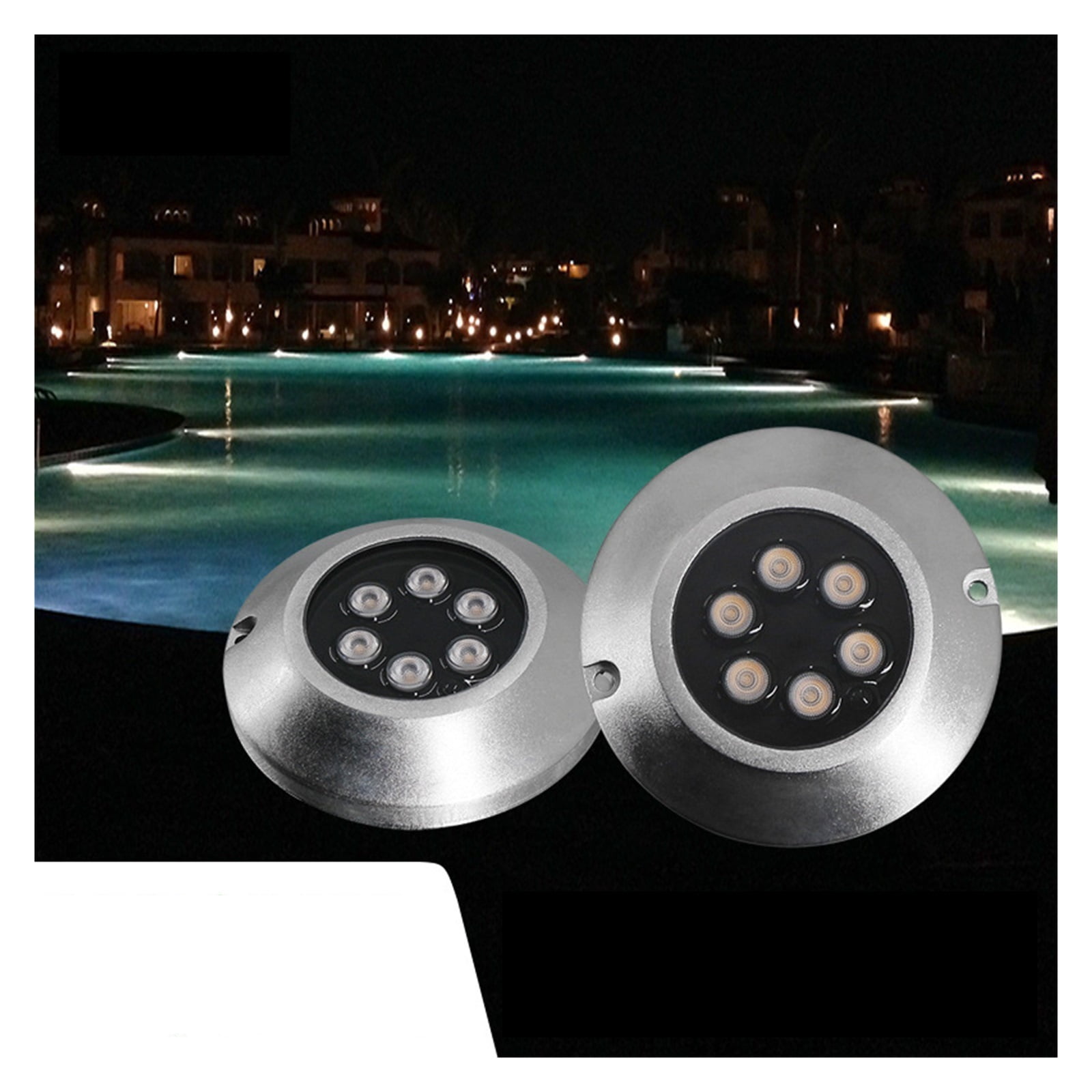 18W LED Underwater Lamp Wall-mounted Pool Seawater Landscape Underground Projection Spotlight ...