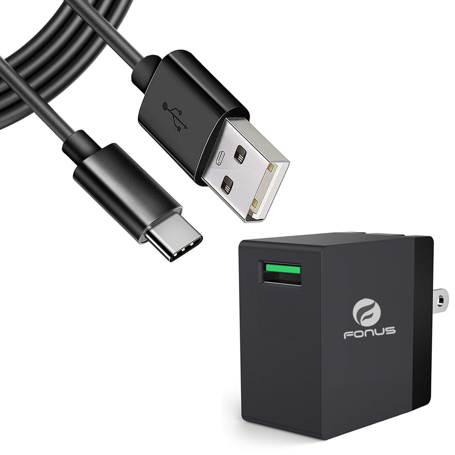 18W Quick Home Charger for HMD Vibe/Skyline - 6ft USB Cable Power Cord ...