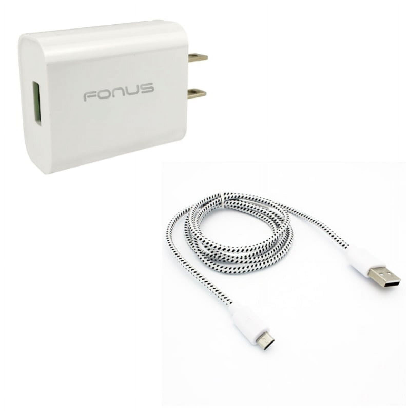 18W Quick Home Charger w MicroUSB 10ft USB Cable Z5V for Kyocera DuraXV ...