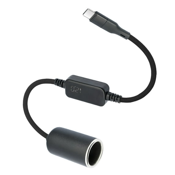 18W Type C to Car Female Socket Boost Cable Adapter Cord Line Transform ...
