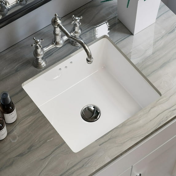 18W" x 13D" Undermount Bathroom Sink, Los Flexi Compact Rectangular 18 ...