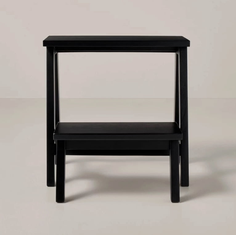 18Wood Kitchen Step Stool - Black - Hearth & Hand with - Walmart.com