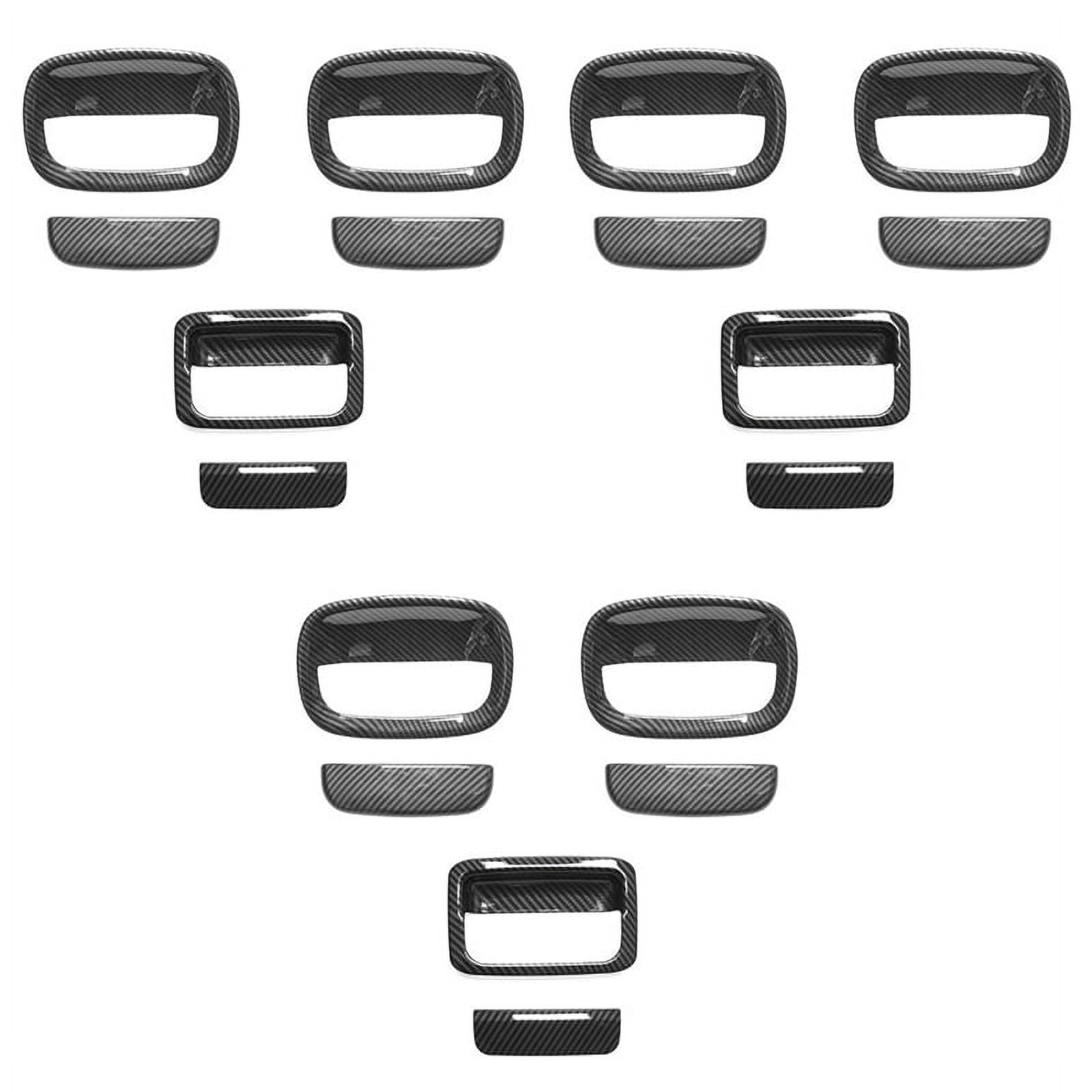 18X Door Handle Shell Outer Door Handle Decoration Cover ABS Carbon ...