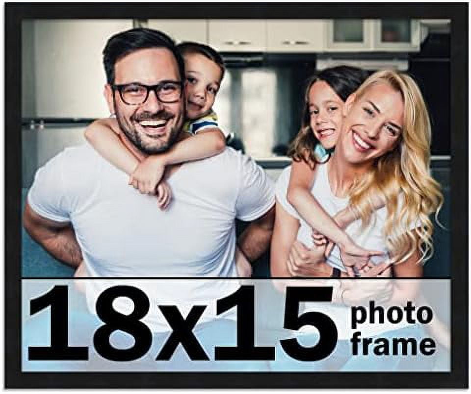 18X15 Frame Black Picture Frame - Complete Modern Photo Frame Includes ...