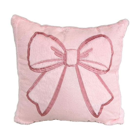 18X18 Inch Bow Pattern Pillowcase, Soft Polyester Decorative Cover For ...