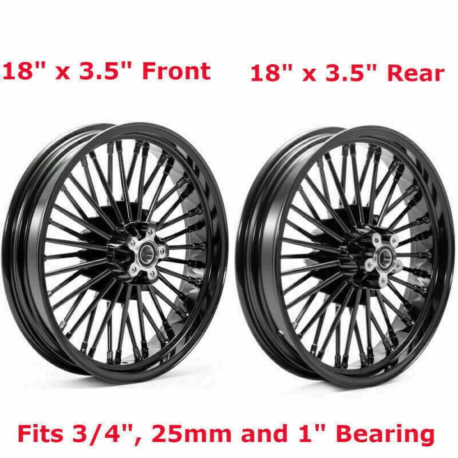 18X3.5 Fat Spoke Wheels Rim for Harley Softail Heritage Springer Fatboy ...