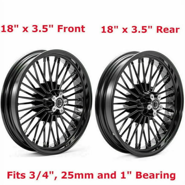 18X3.5 Fat Spoke Wheels Rim for Harley Softail Heritage Springer Fatboy ...
