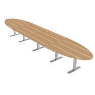 22Ft Arc Rectangle Modular Conference Table Electric Modules T-Bases ...