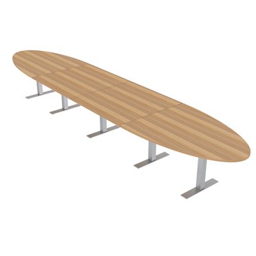 22Ft Arc Rectangle Modular Conference Table Electric Modules T-Bases ...