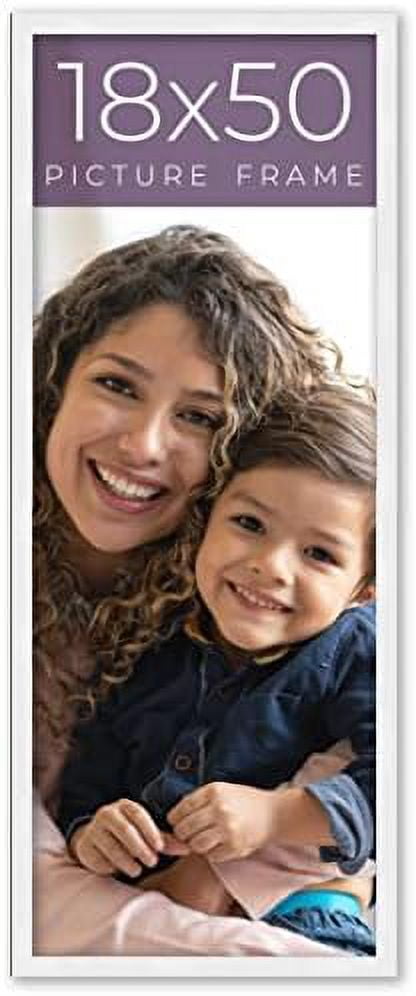 18X50 Frame White Real Wood Picture Frame Width 0.75 Inches | Interior ...