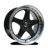 18X8.5 10-100/114.3 G-LINE #8073F Black Machine Lip Wheel 30/73.1 ...