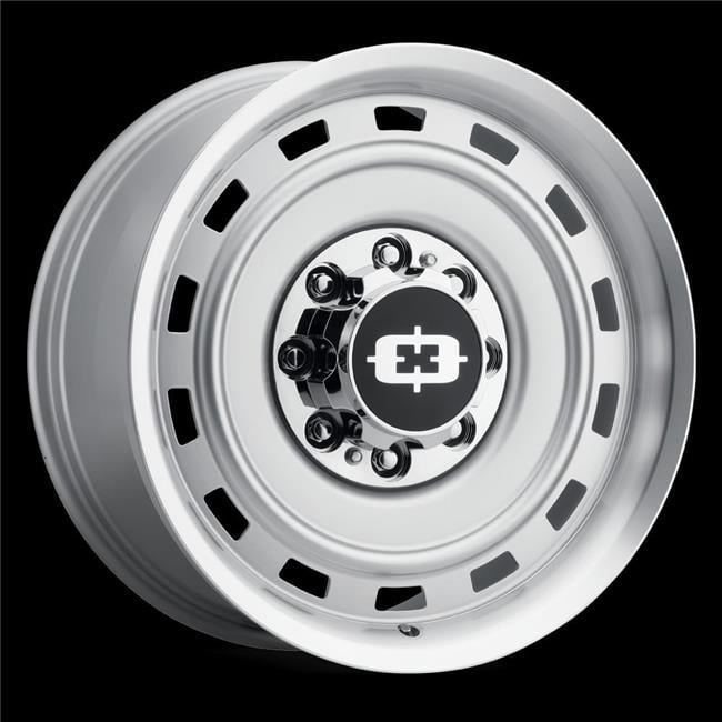 18X9 Vision 54 Cheyenne Silver Machined Lip 6x5.5 ET12 Wheel Rim ...