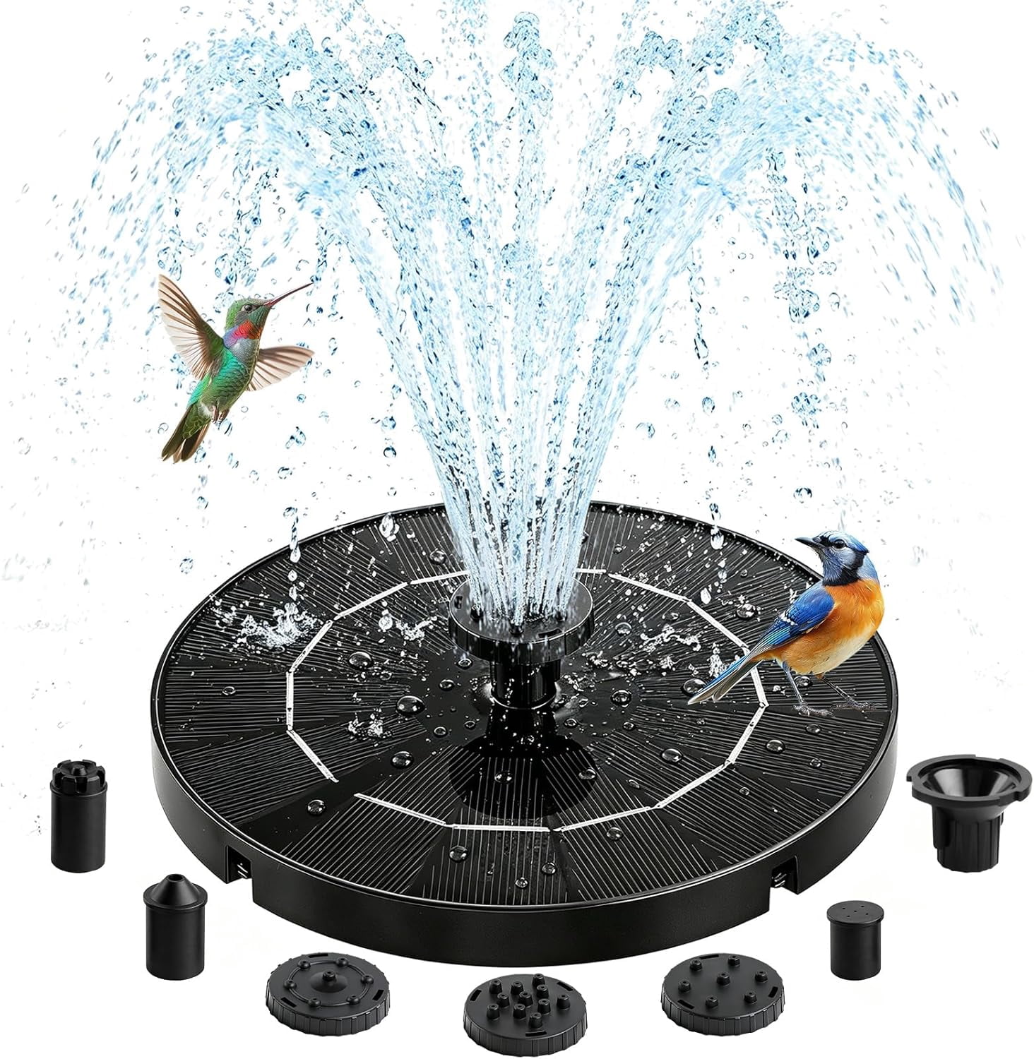 18cm 3W Solar Fountain Pump for Bird Bath, Floating Solar Water ...