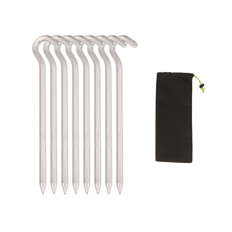 18cm Camping Tent Stake Aluminum Alloy Canopy Stakes Spikes Heavy Duty ...