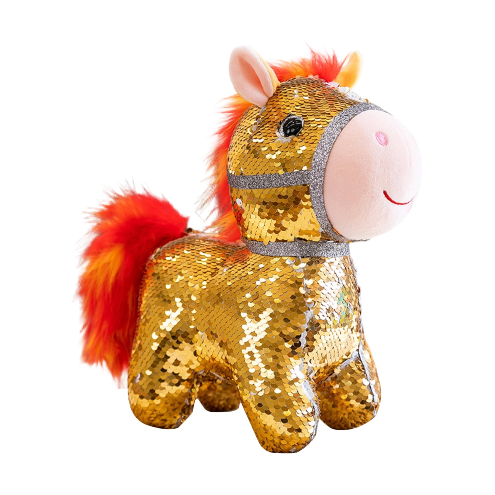 18cm Glitter Sequin Unicorn Pony Plush Toy Doll Colorful Sparkly ...