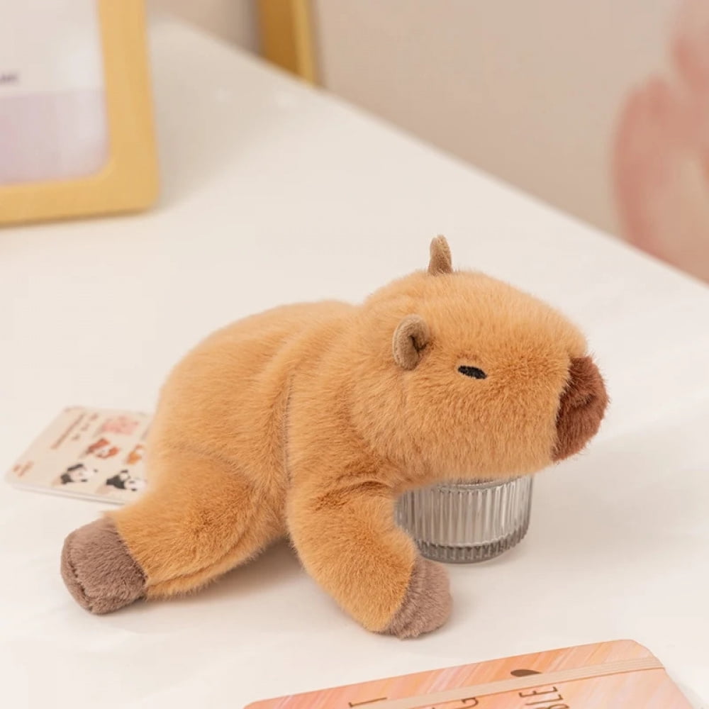 18cm Kawaii Plush Capybara Dolls Raccoon Bear Fox Sloth Husky Pig Panda ...