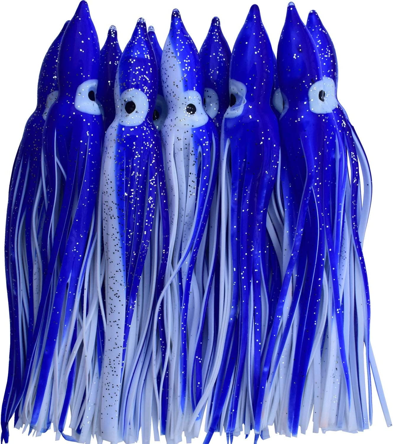 18cm Octopus Fishing Lures Squid Skirt Bait Glow in Dark Luminous Soft ...