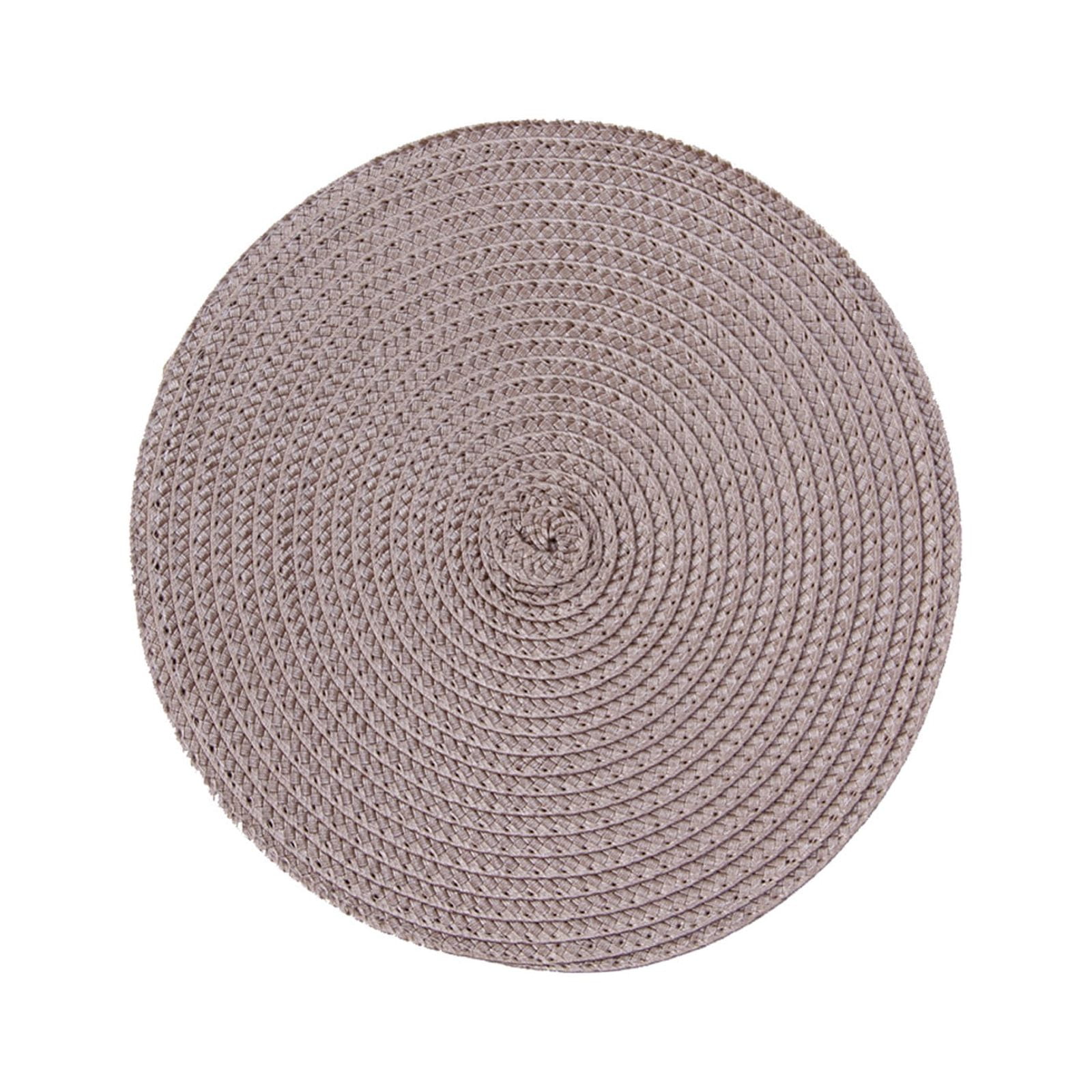 18cm Round PP Woven Table Mat - Oilproof, Heat-Resistant Placemat for ...