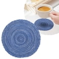 18cm Round Woven Cotton Placemat Non Slip Thermal Insulation Coaster ...