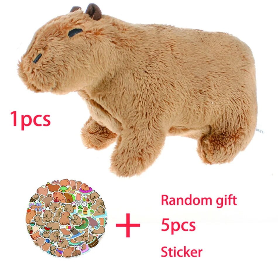18cm Simulation Capybara Plush Toy Fluffy Capybara Doll Soft Stuffed ...