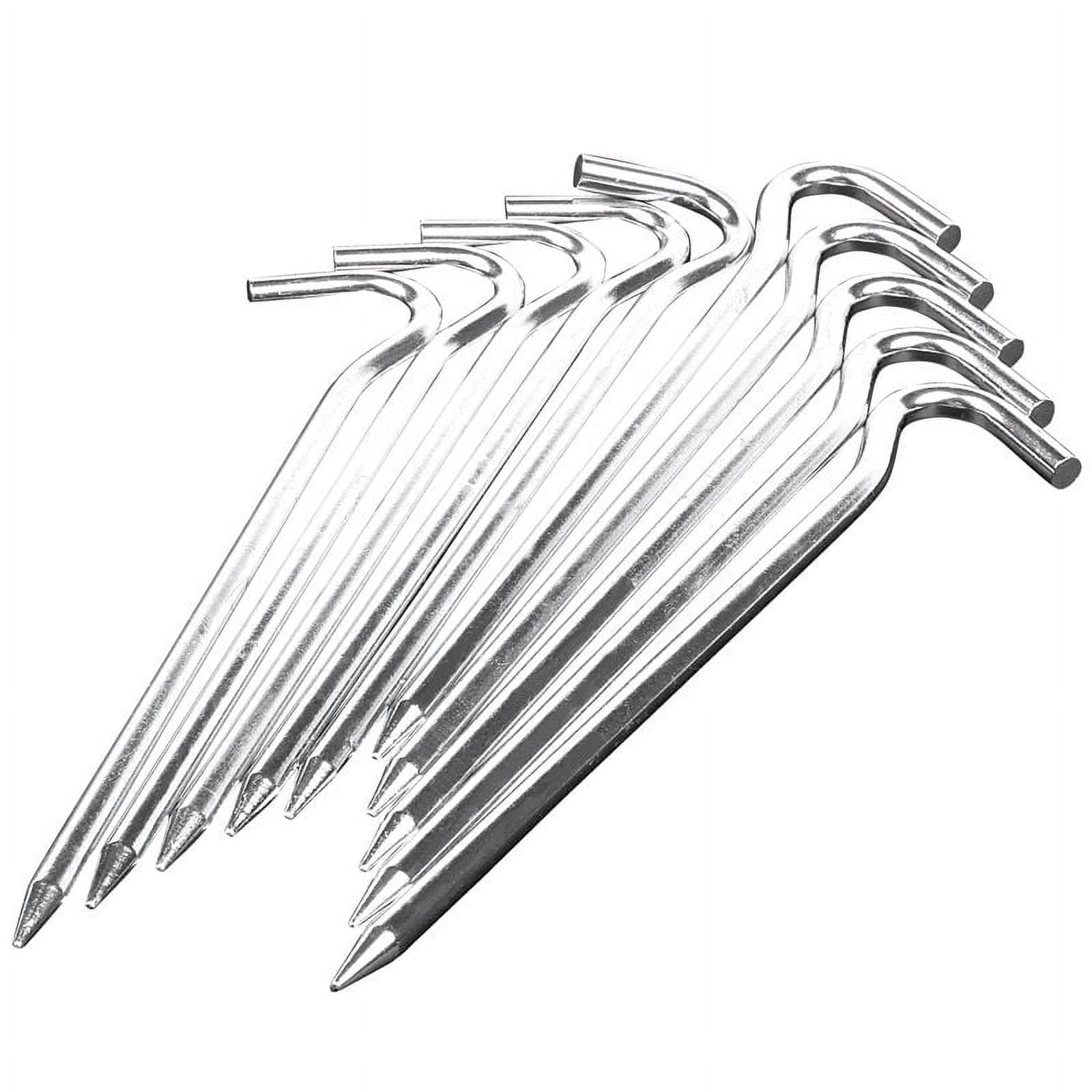 18cm long metal tent pegs heavy duty ground camping / gazebo / tent ...