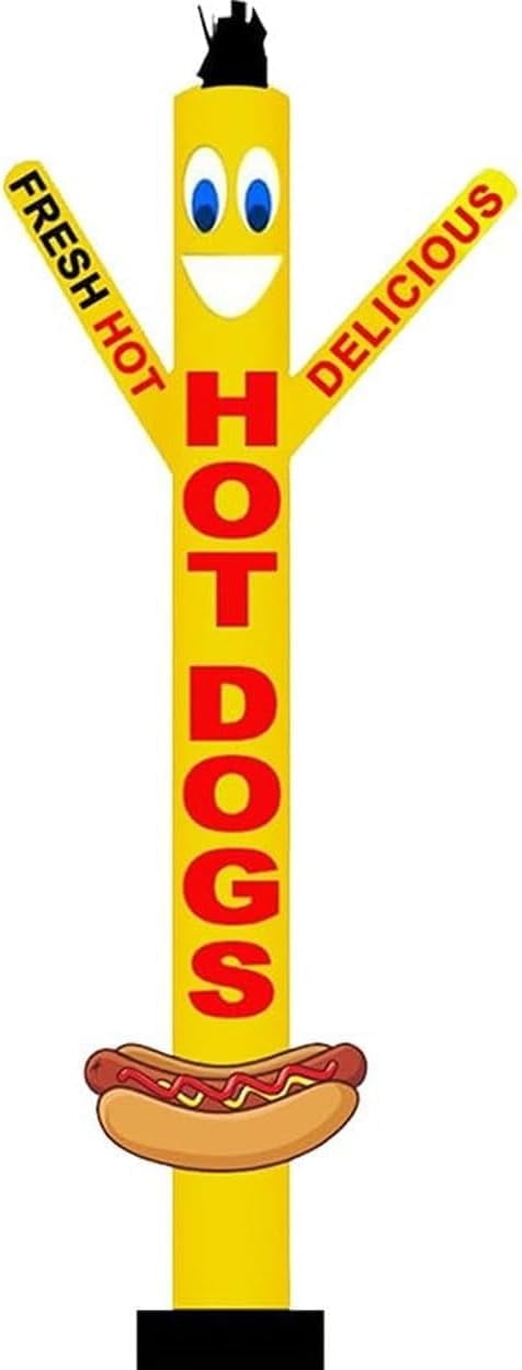18ft Tall Fresh HOT Dogs Air Dancer Inflatable Tube Man with HOT Dogs ...