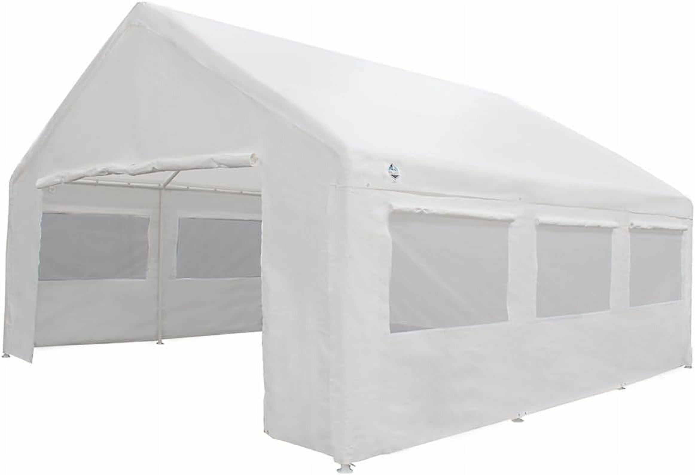 18ft x 20ft Enclosure Sidewall Kit w/Flaps, 2 Sides w/Screen, 2 ...