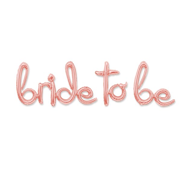 18in Air-Filled Rose Gold Lowercase Cursive Letter "bride to be ...