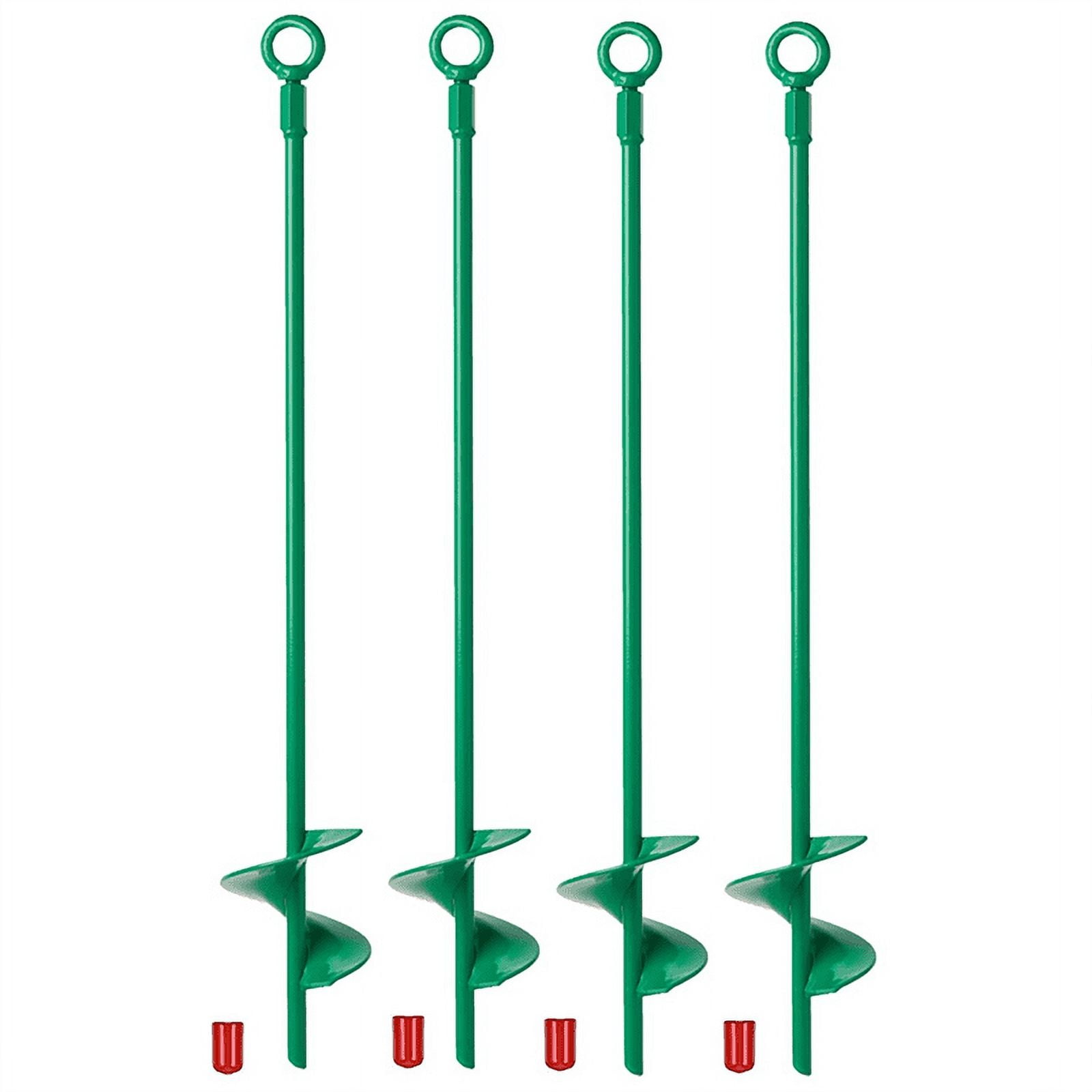 18in Ground Anchors Kit,Helix Earth Anchor,Heavy Duty Shed Anchor Hook ...