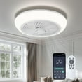 18in Bladeless Ceiling Fan, APP & Remote Control, 3-Color Light, 6 ...