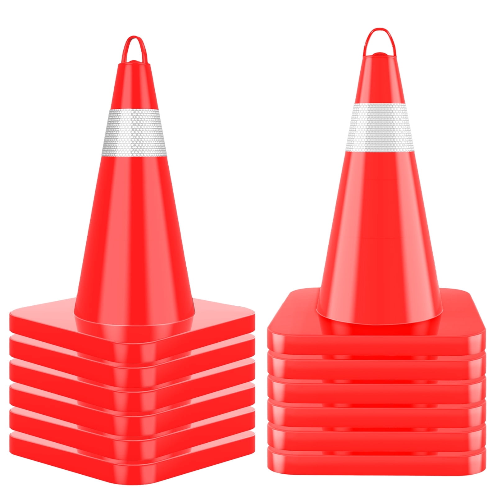 18in Traffic Safety Cones, 12 Pack Heavy Duty Construction Cones ...