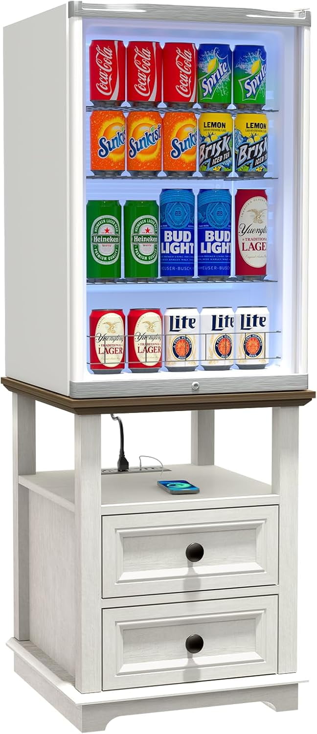 18in x18in Fridge Stand with Storage, Refrigerator Stand with Fast ...