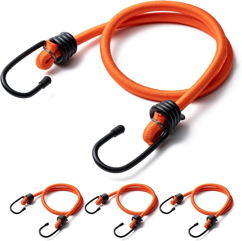 18inch Bungee Cords with Hooks,6Pcs Heavy Duty Extra Strong Outdoor ...