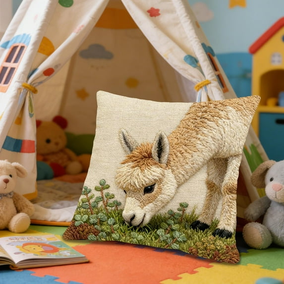 18inch Pillow Cover, Short Lint Three Dimensional Embroidery ...