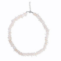 Fablinks 16" Adjustable Puka Shell Necklace Choker with White Heishi ...