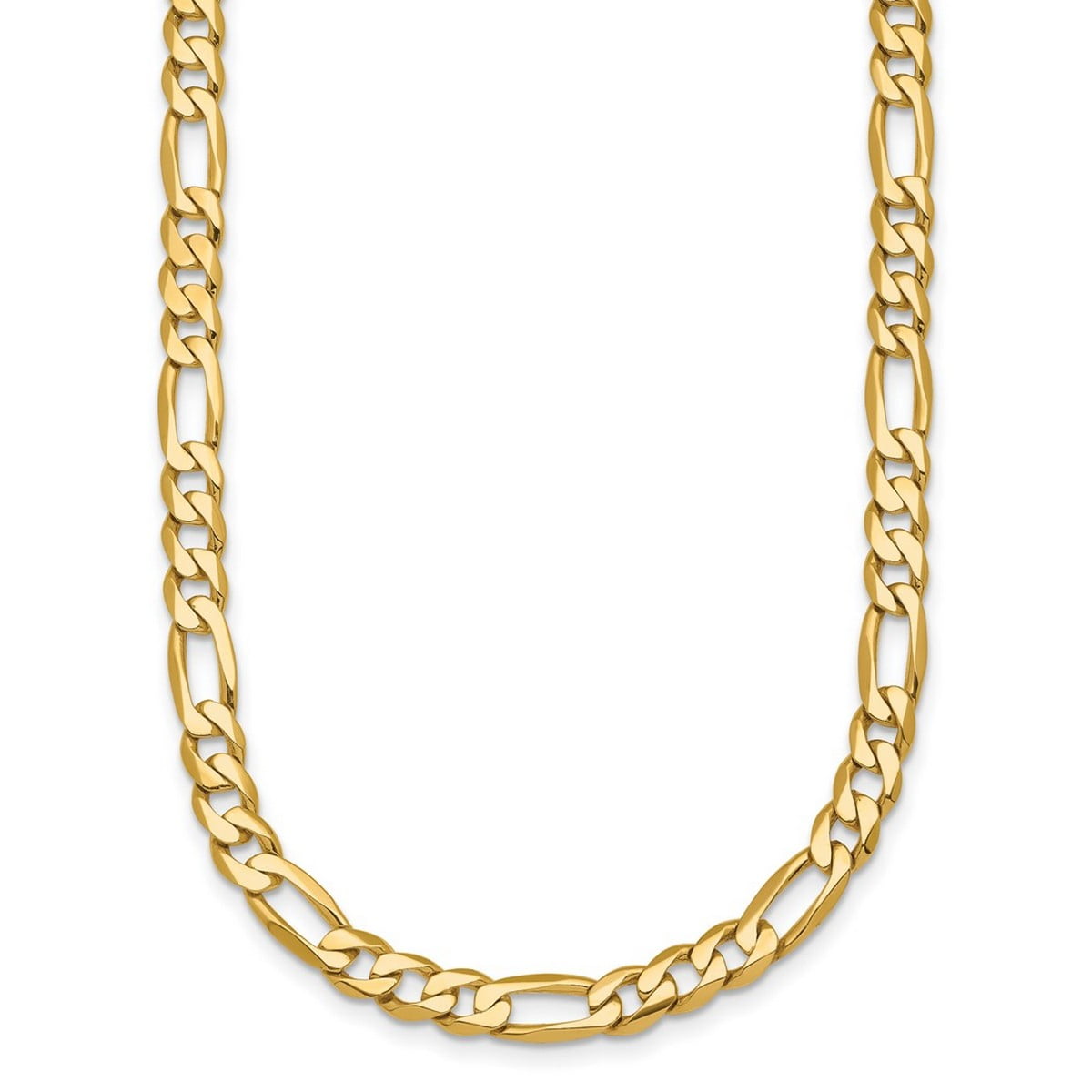18k Gold 5.8mm Solid Figaro Chain Necklace 20 Inch - 35.1 Grams ...
