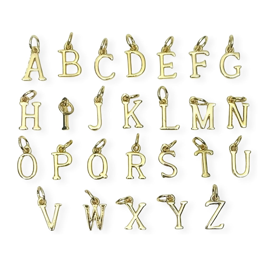 18k Gold Capital Letter Initial Charm, 13x6m - Walmart.com
