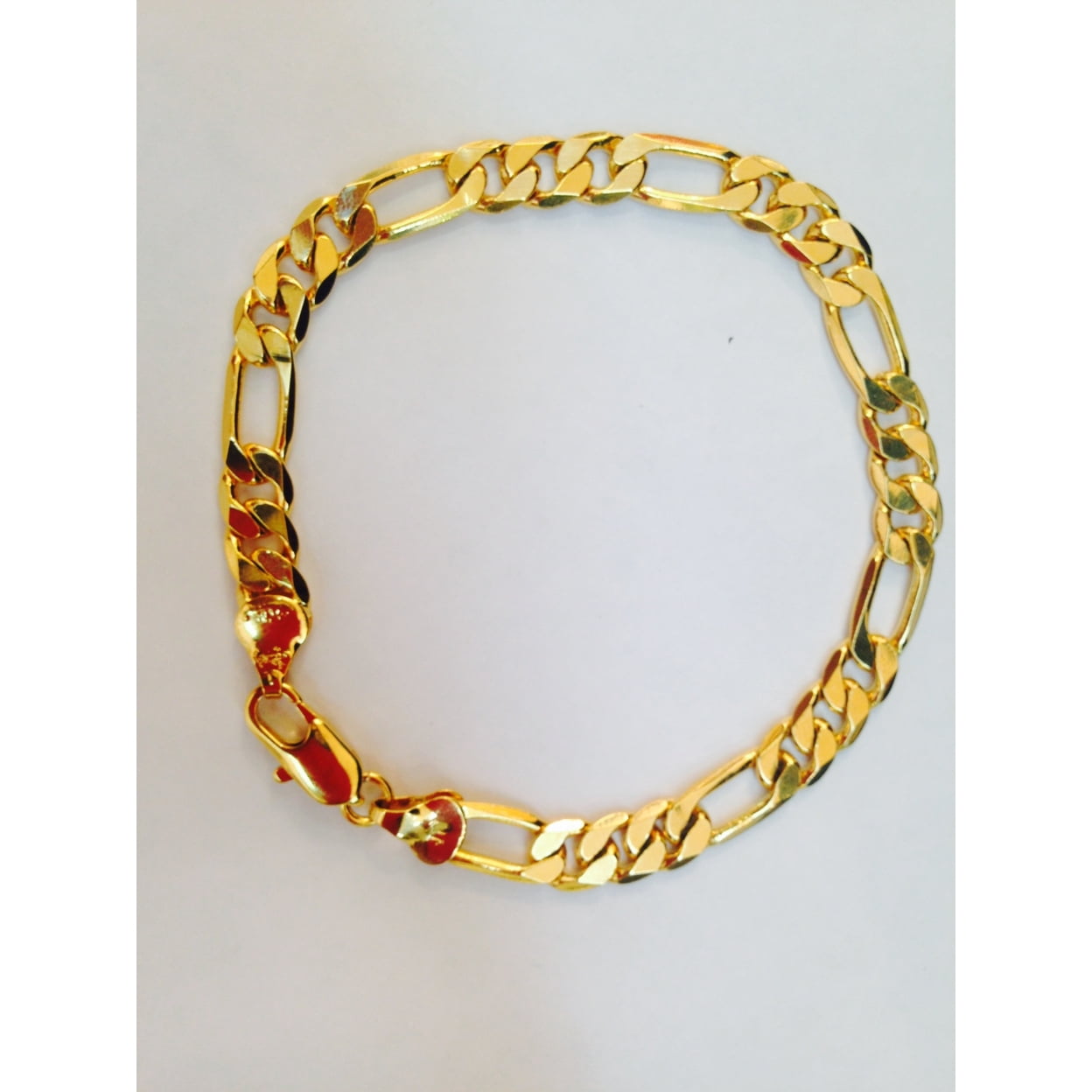 18k Gold Filled Unisex Fiagaro Link Bracelet 8" unisex - Walmart.com