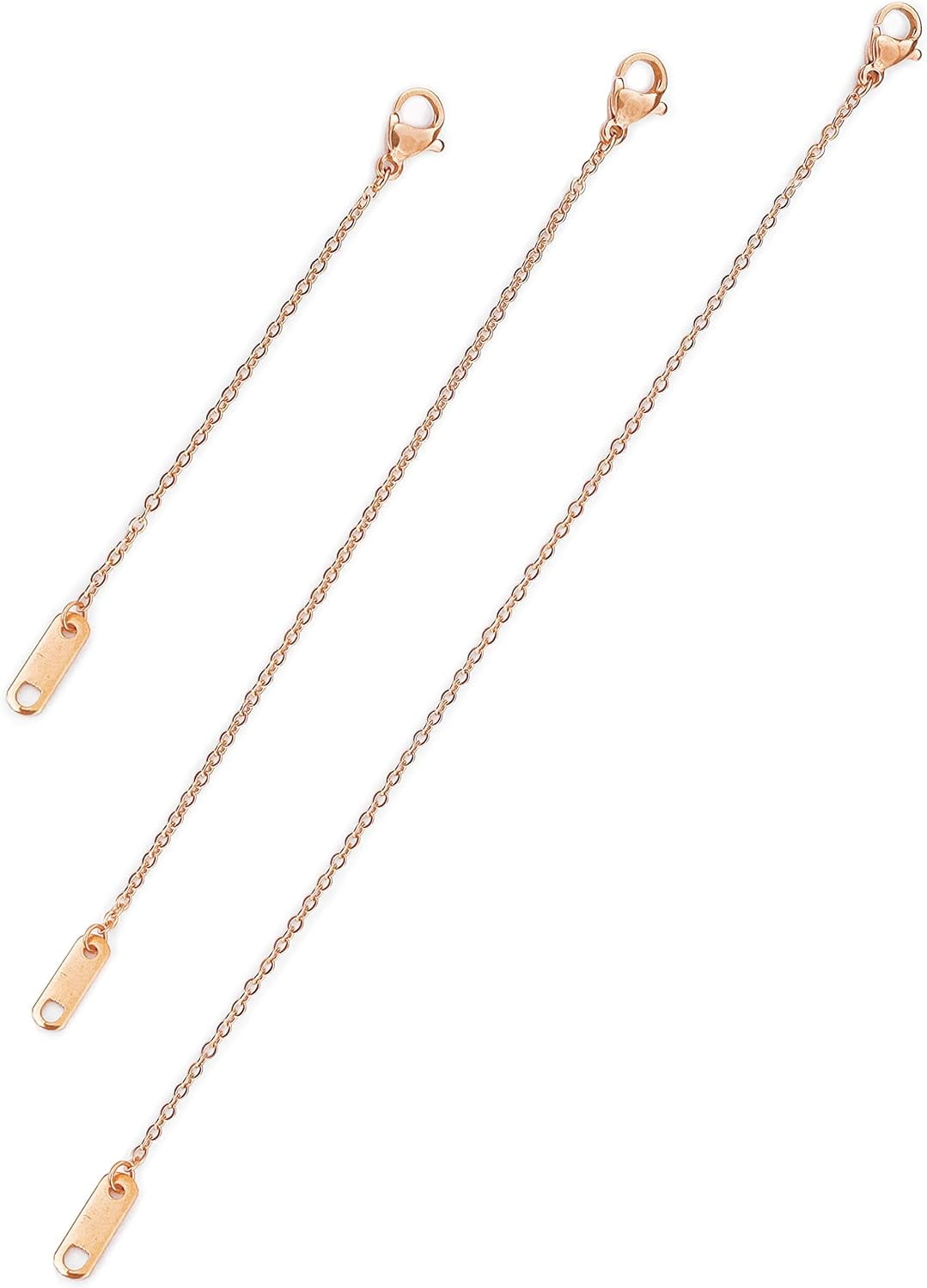 18k Gold Plated Necklace Extenders Delicate Necklace Extender Chain Set ...